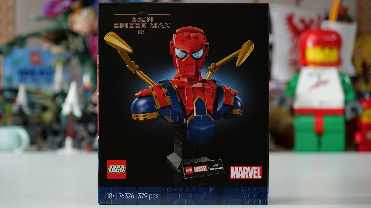 LEGO Marvel 76326 Iron Spider-Man Bust Speed Build - YouTube