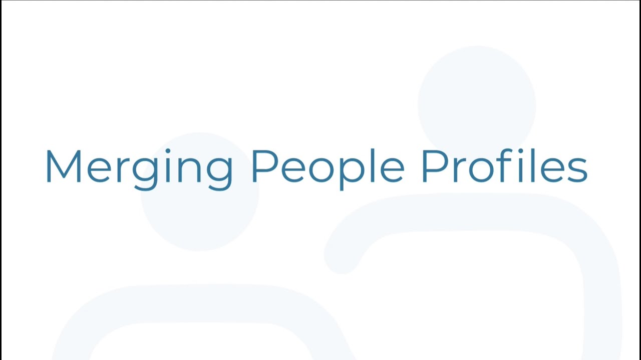 Merging People Profiles - YouTube