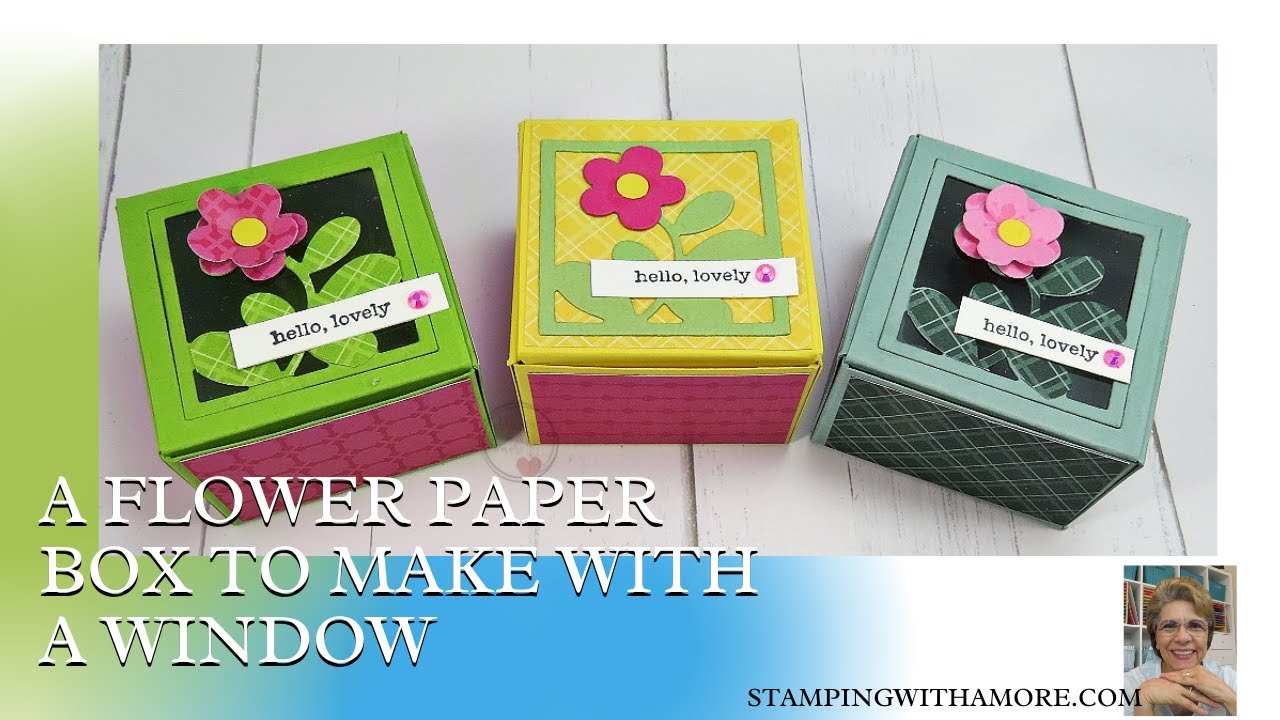 A Flower Paper Box to make with a WIndow - YouTube