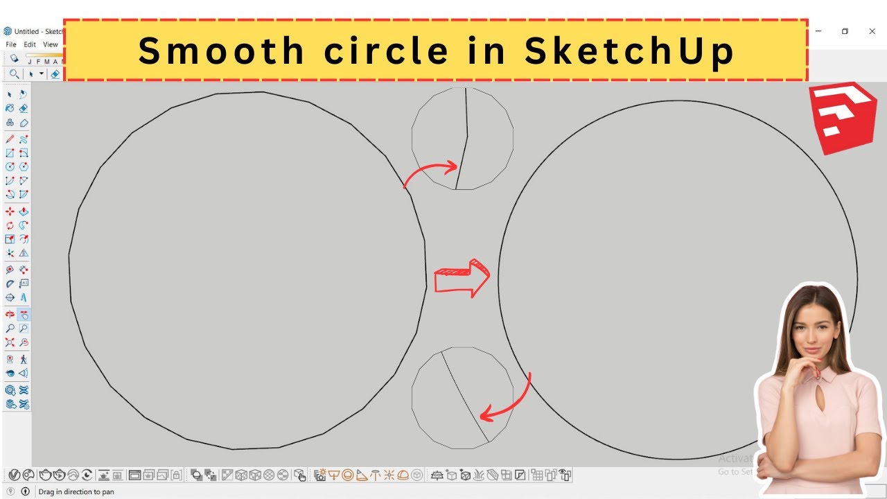 How to create Smooth circle in SketchUp - YouTube