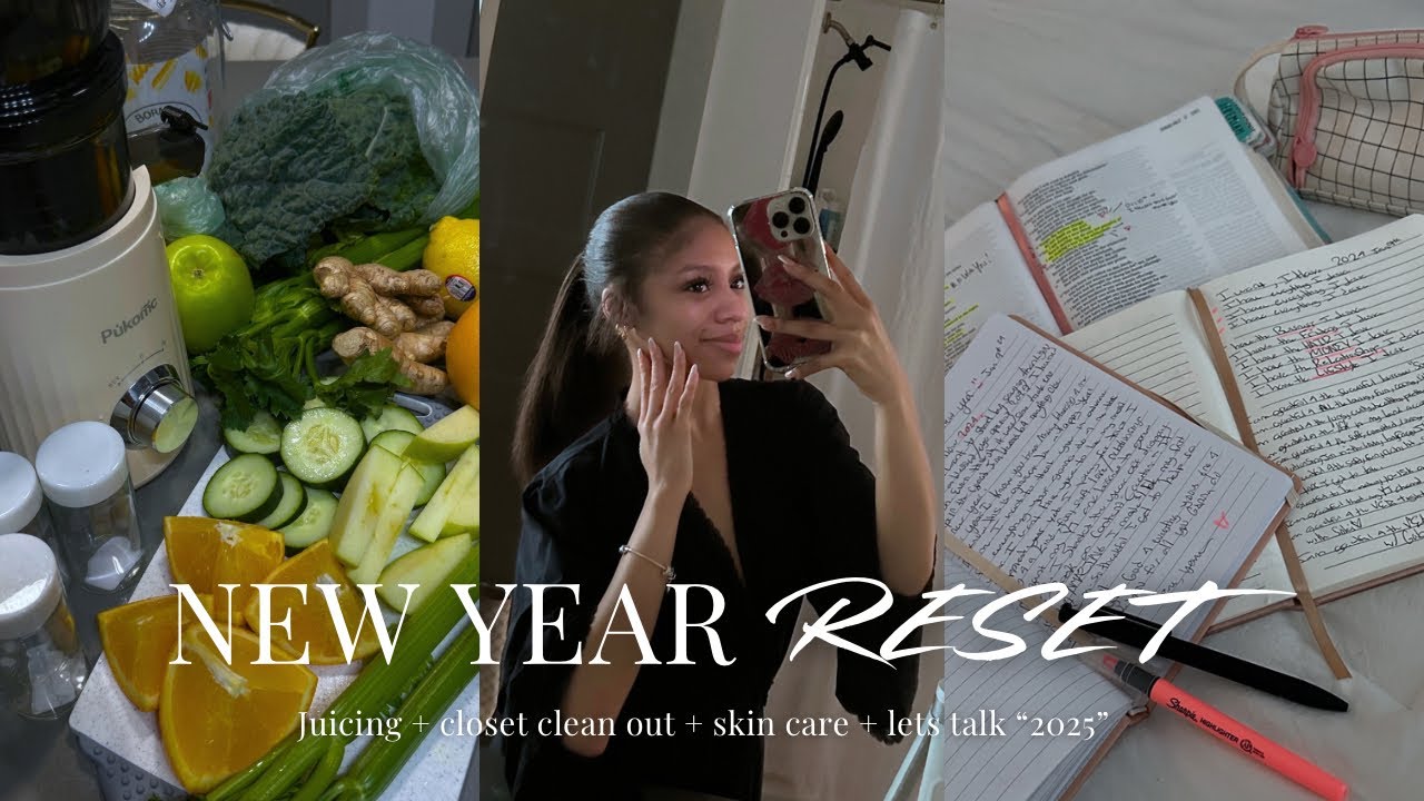 New Year RESET..last sunday of the year: 1st time juicing + closet clean out + bible study ...