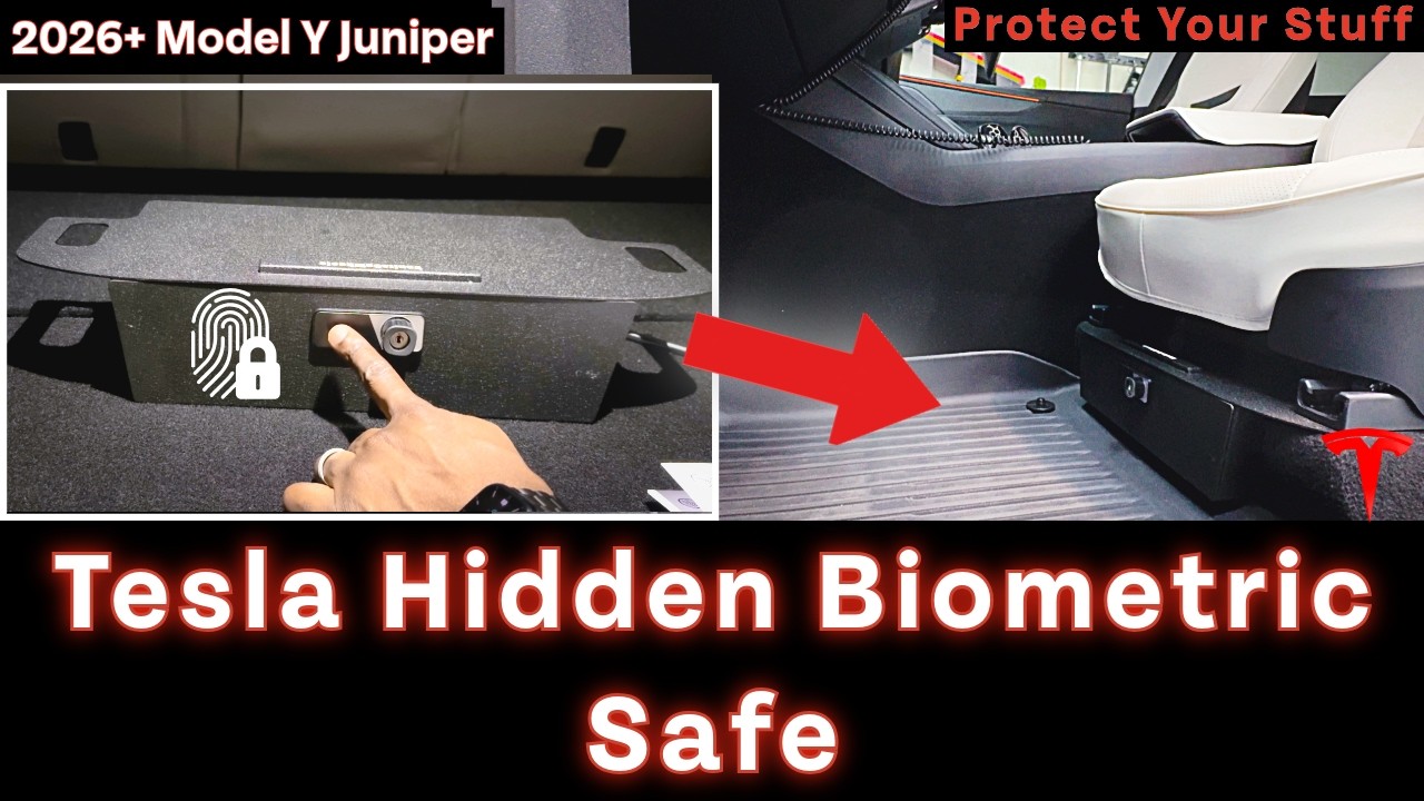 Hidden Tesla Vault! 2026+ Model Y Biometric Safe - YouTube
