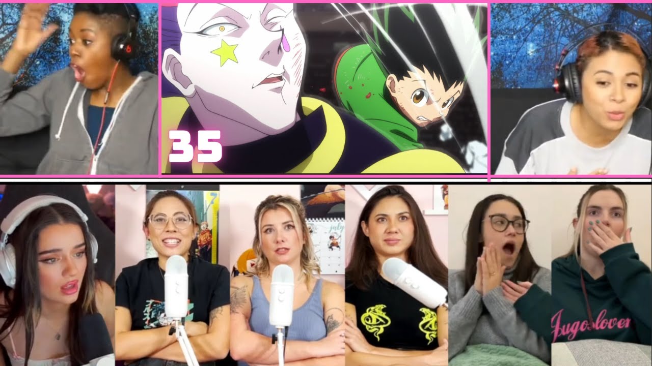 (LADIES REACT) To HxH Episode 35, "Gon vs Hisoka" - YouTube