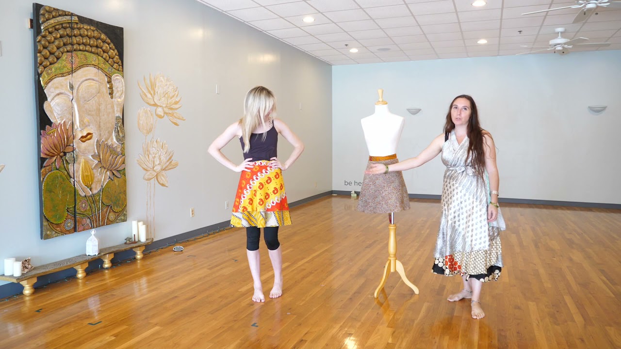 Upcycled Sari Skirt Tutorial- All The Ways You Can Wear Them! - YouTube
