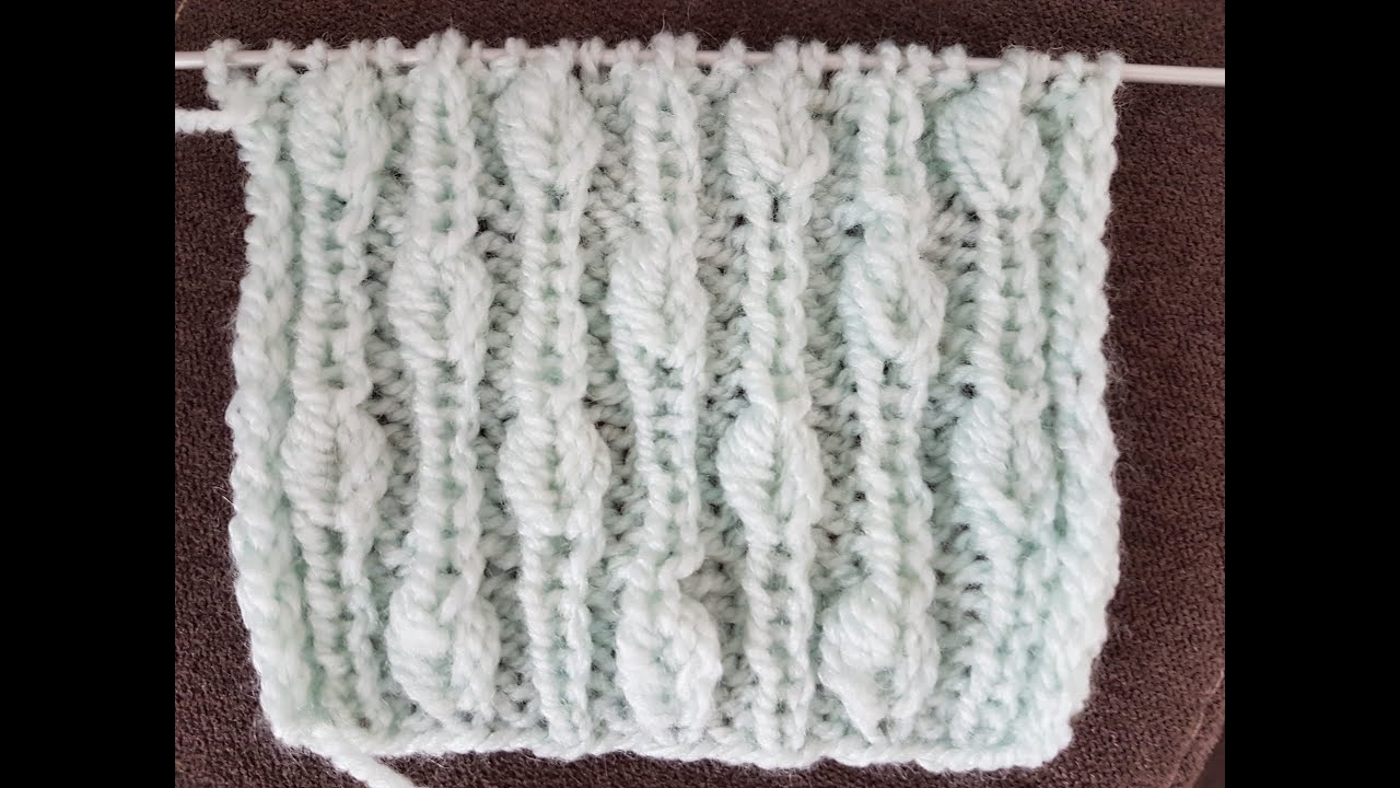 Strickmuster Blätter auf dem Bündchen 😍 - YouTube