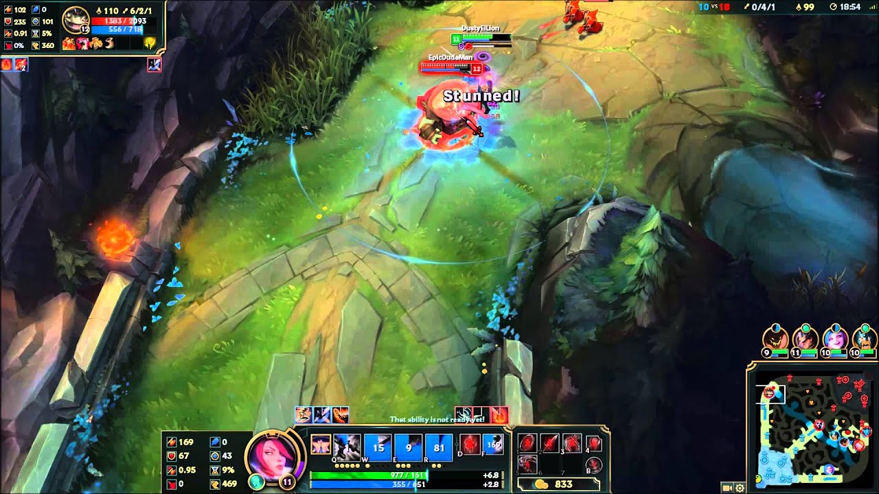 Fiora's Riposte (W) doesn't put Kench's Devour (W) on full CD - YouTube