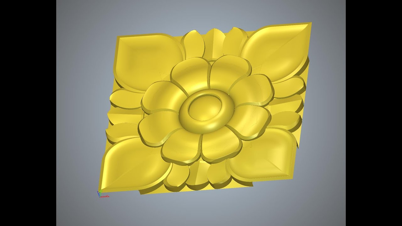 ARTCAM new 3d part 3 flower Tutorial - YouTube
