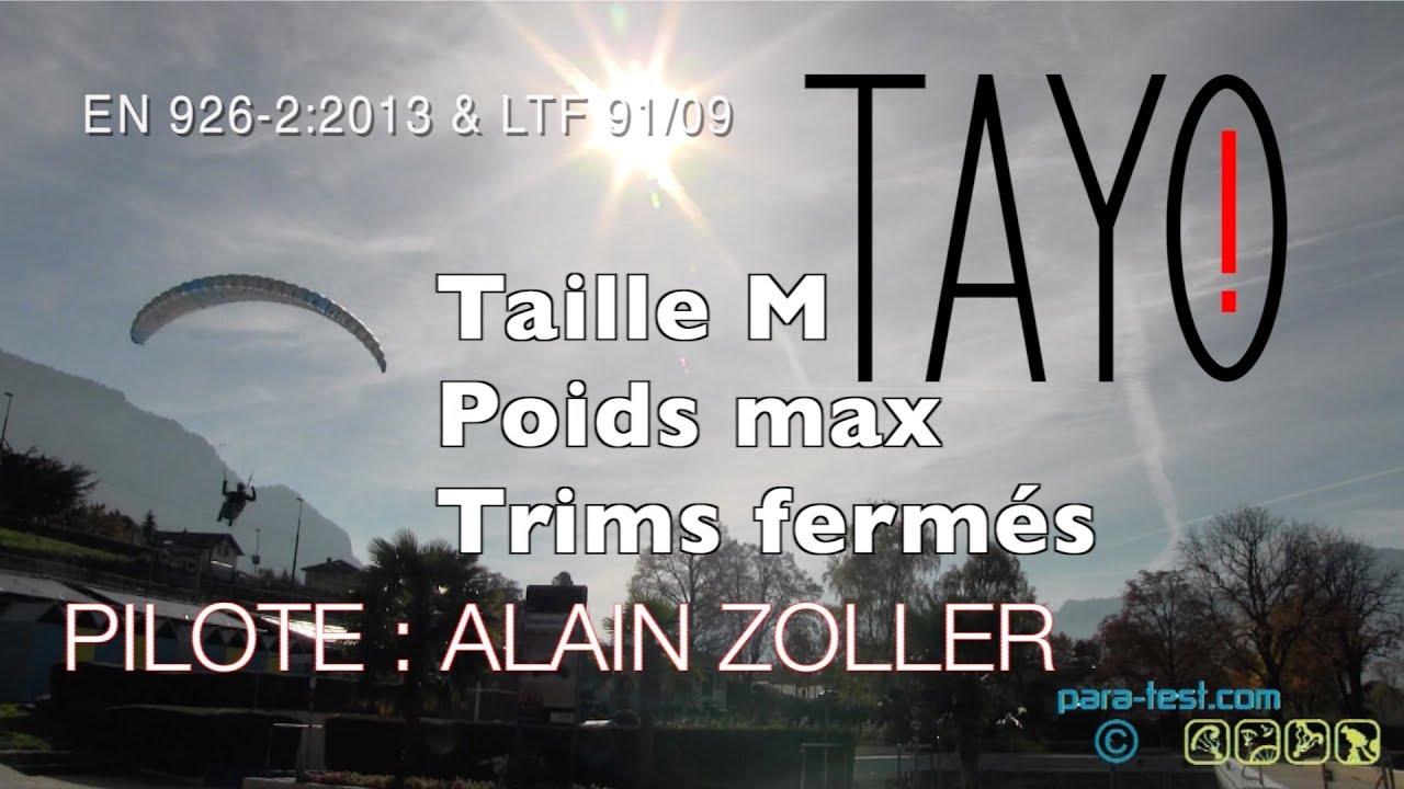 HOMOLOGATION : TAYO M - POIDS MAX - TRIMS FERMES - YouTube