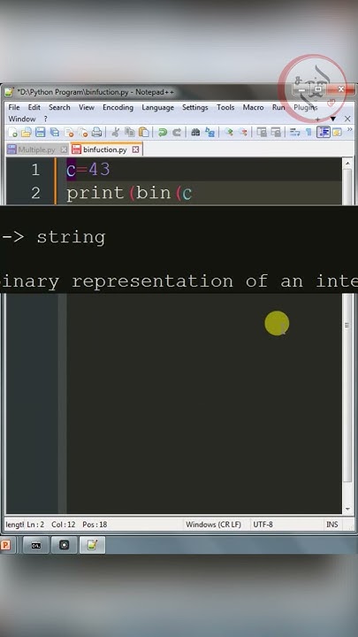 Python Build in Function bin() in Tamil #shorts #ytshorts #python_build_in_functions #python ...
