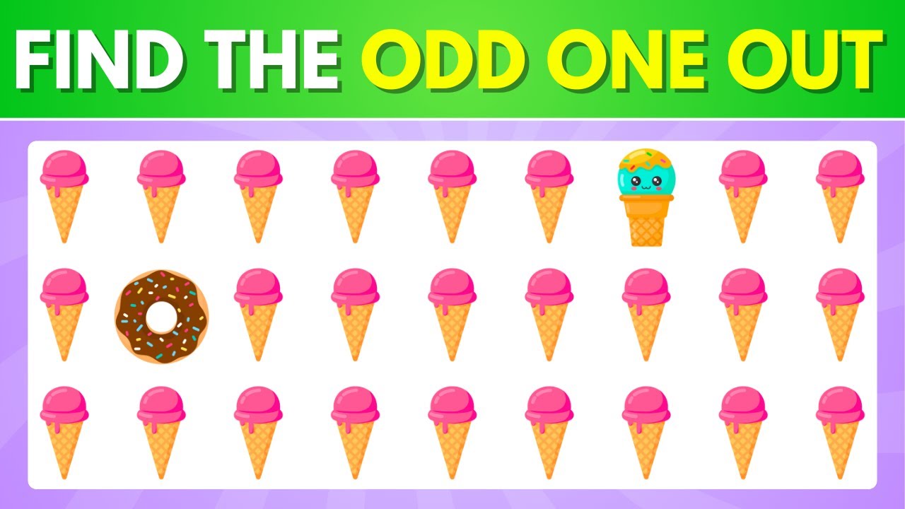 Find the ODD One Out Sweets & Drinks Emoji Quiz 🍧🥤| Easy, Medium, Hard ...