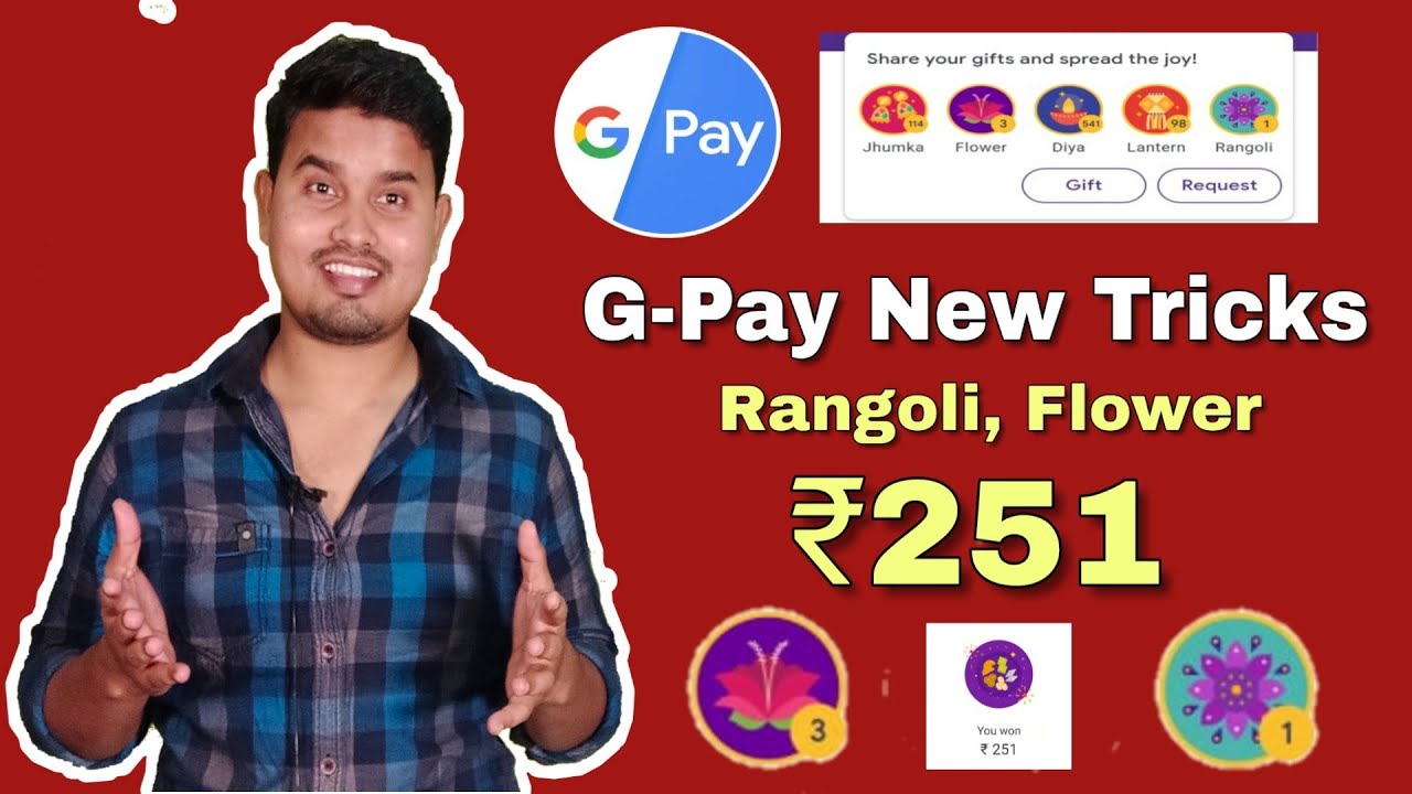 Google Pay Rangoli & Flowers Stamps New Tricks !! Collect Google Pay ...