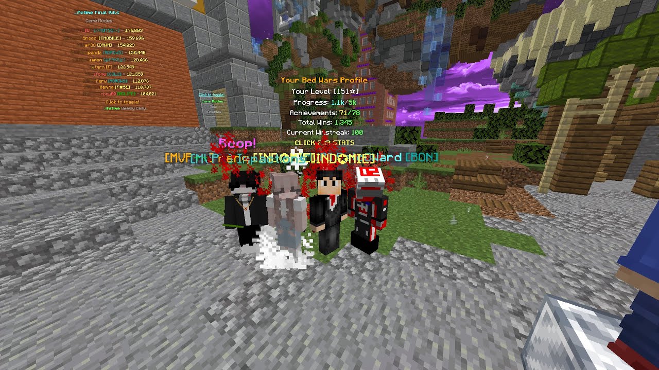 Hypixel Bedwars 100 Winstreak - YouTube