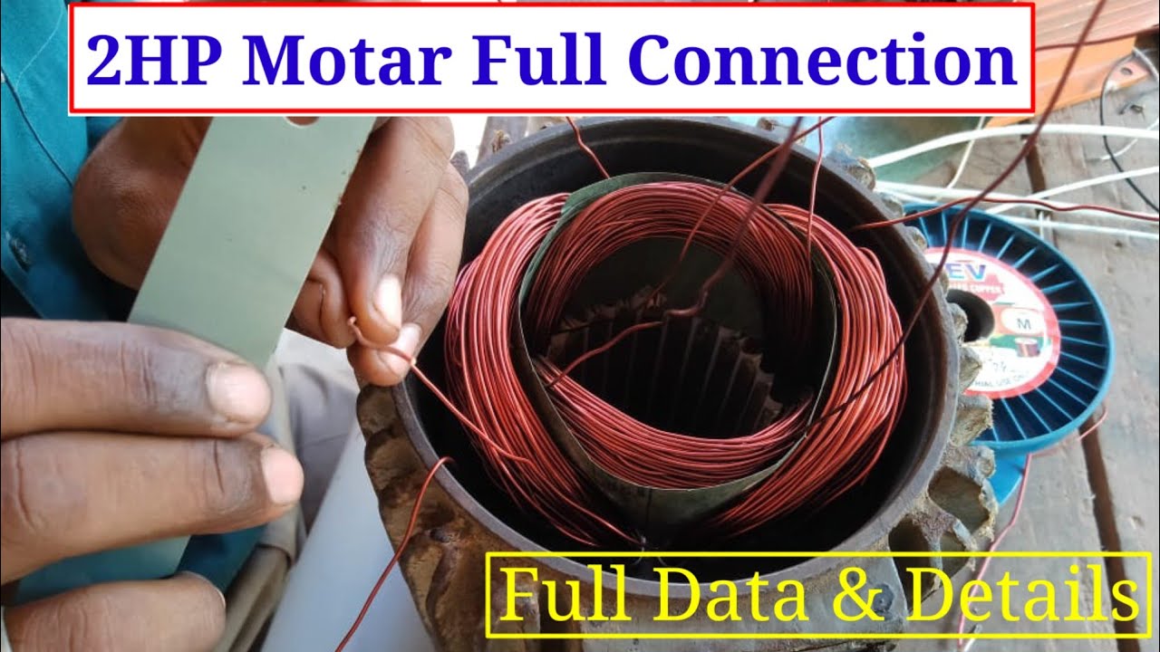 2 hp motor winding connection || 2hp water pump motor connection | 2 hp ...