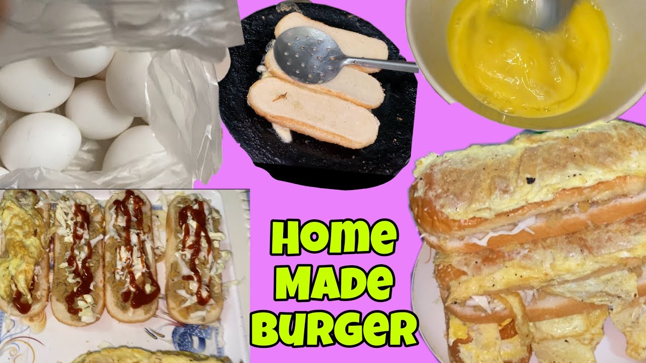 Home made burger 🍔aj gar py hi burger bna liya - YouTube
