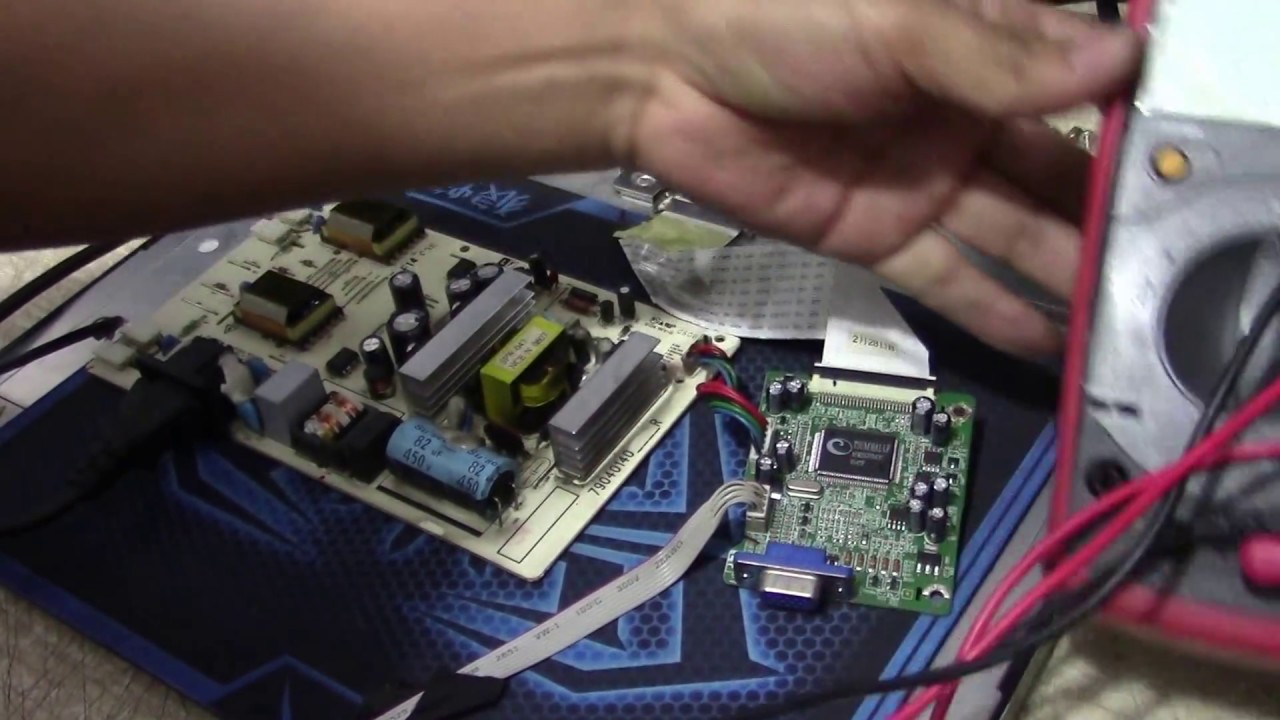 REPARACIÓN MONITOR LCD CON DISTORSION EN LA IMAGEN - YouTube