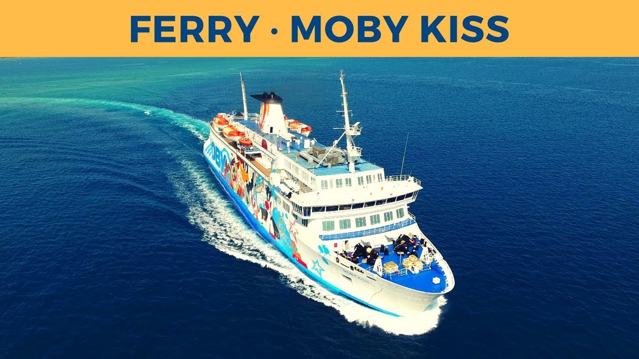 Ferry MOBY KISS off Piombino (Moby Lines) - YouTube