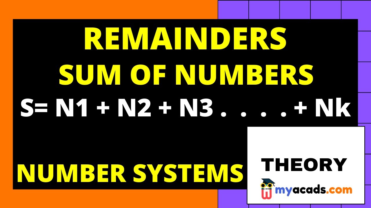 3 Remainders Sum Of Numbers YouTube 3-remainders-sum-of-numbers-youtube