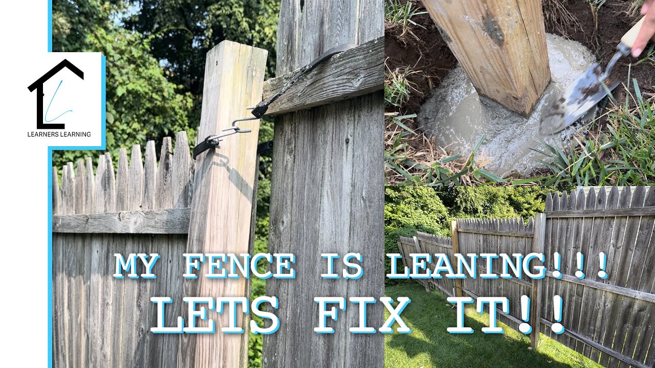 Fixing an old fence with a warped post - YouTube