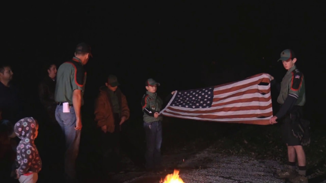 Trail Life USA - Flag Retirement Ceremony - YouTube