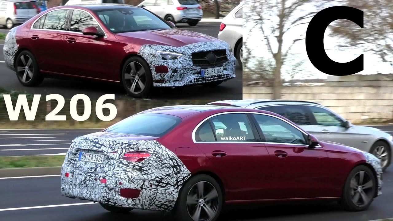 Mercedes Erlkönig: C-Klasse C-Class W206 * RED ALERT! * Prototype 4K ...