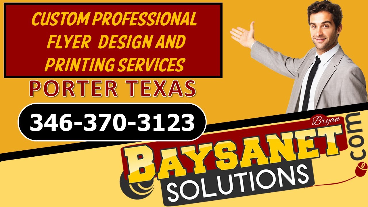 Custom Professional Flyer Design and Printing Services Porter Texas ...
