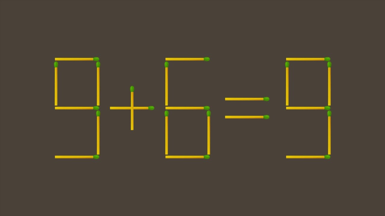 Matchstick puzzle Math | Solve the equation with just 1 move - YouTube