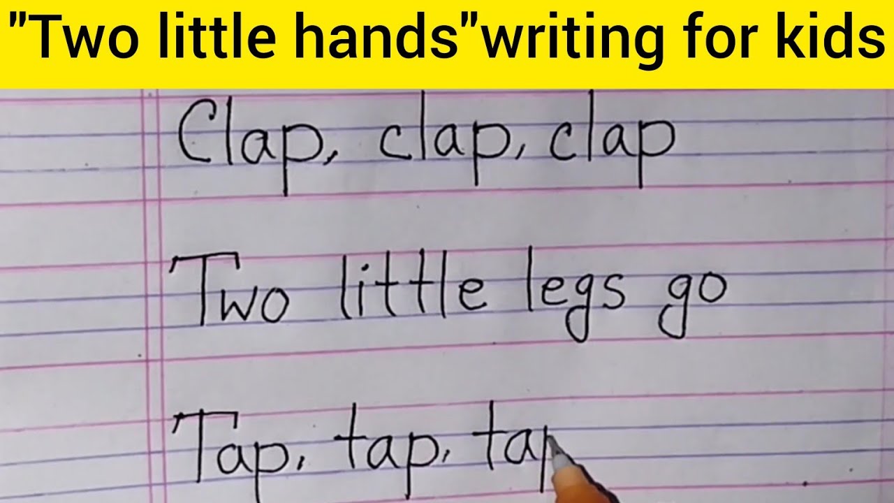 Two little hands writing for kids..... - YouTube