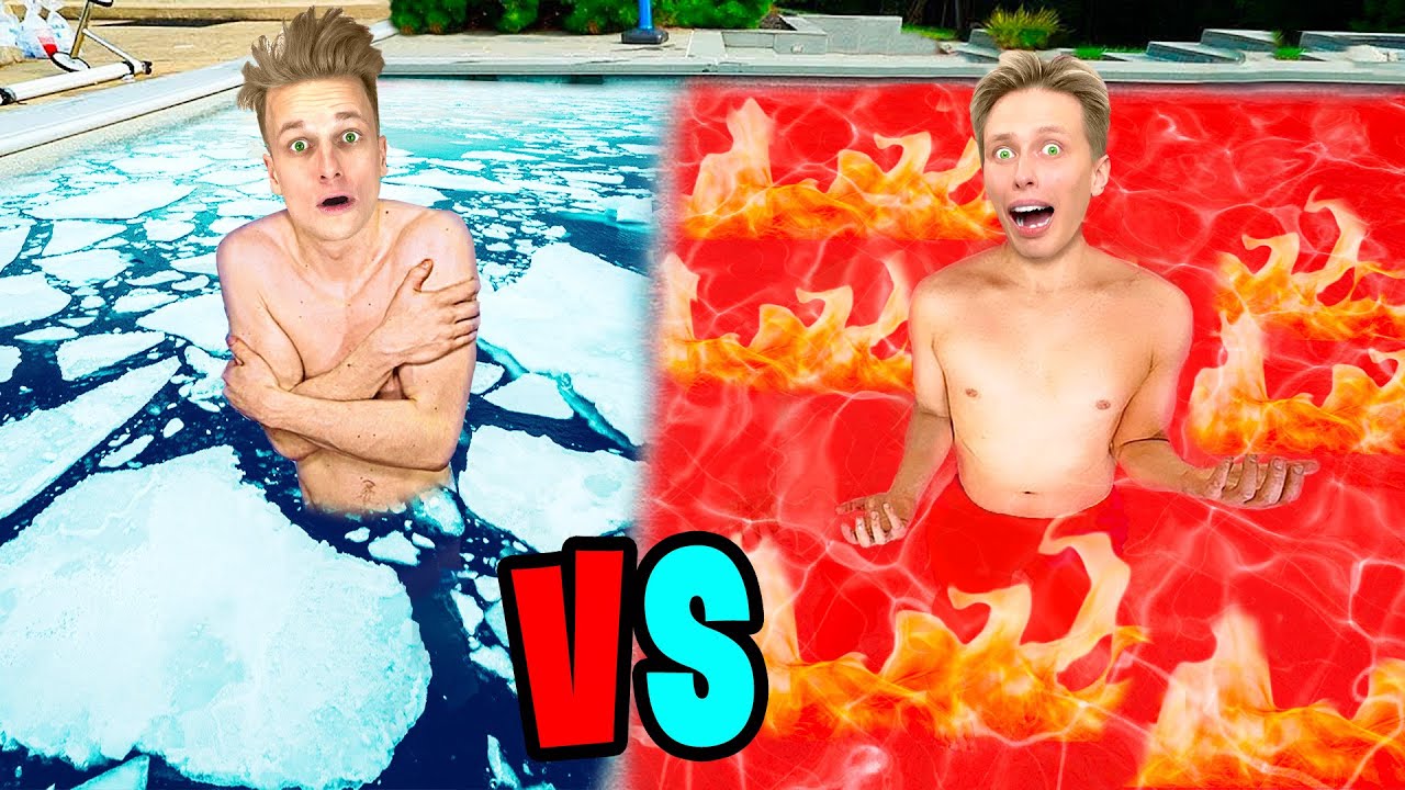 HOT vs COLD Pool Challenge - YouTube