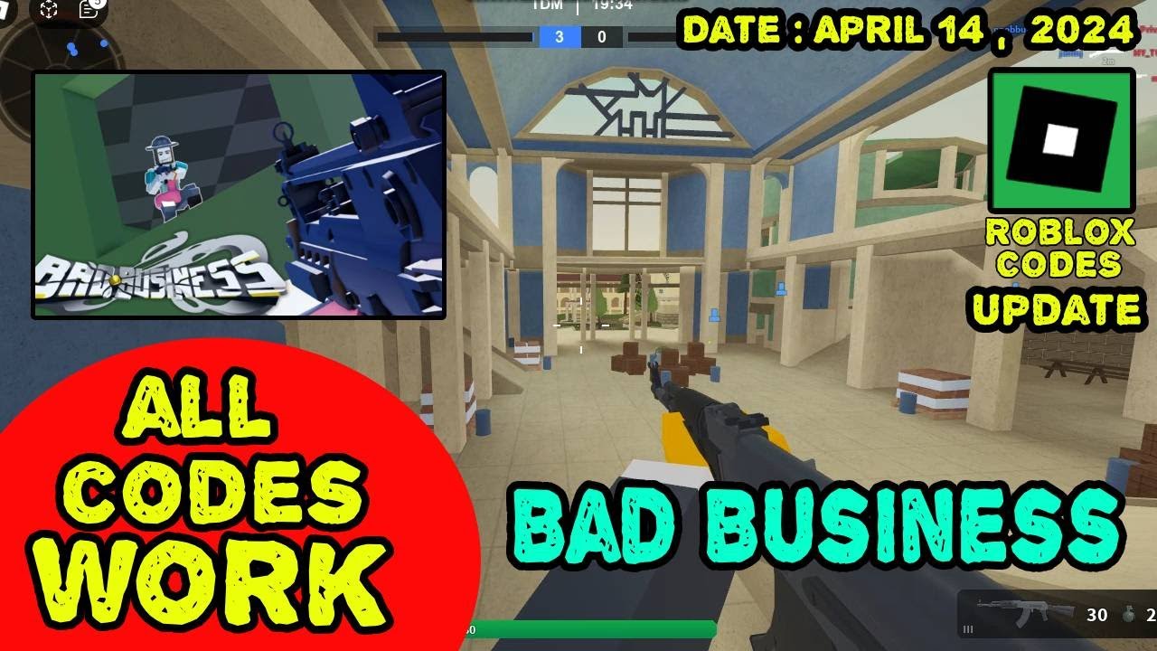 All Codes Work Bad Business Roblox, April 14, 2024 - YouTube