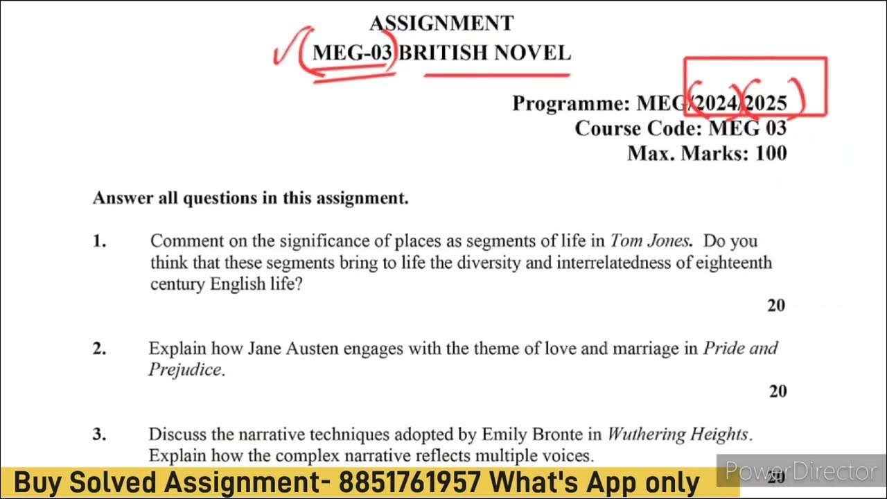 MEG 03 Solved Assignment 2024-25 | MEG 03 Solved Assignment 2025 pdf | MEG 03 MA English ...