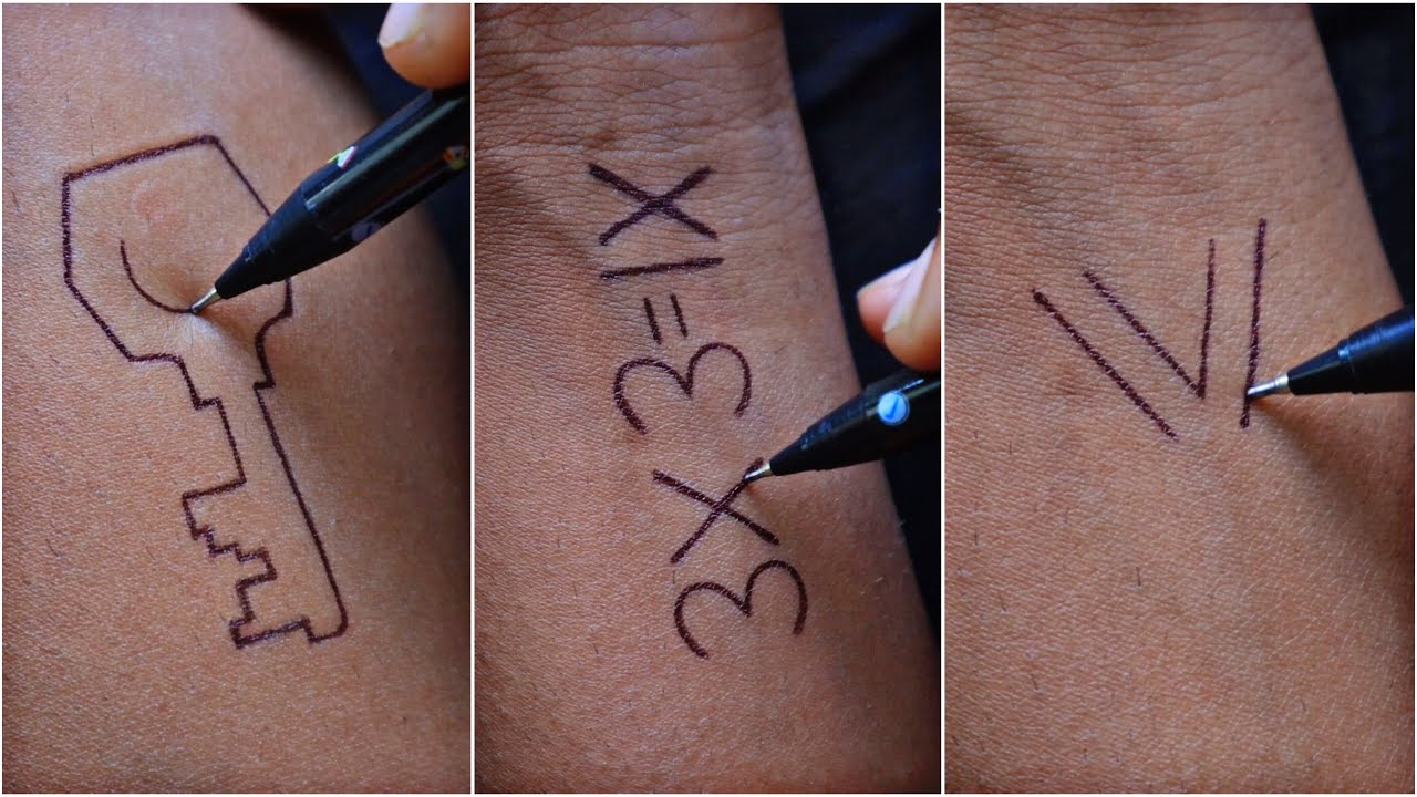 3 ️3=9 convert in tattoo || simple key trick tattoo and beat Y letter ...