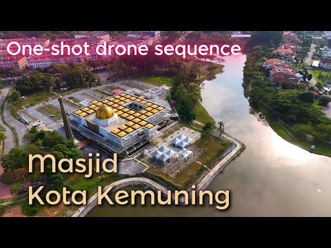 Breathtaking Aerial Views of Masjid Kota Kemuning by the Lake | One ...