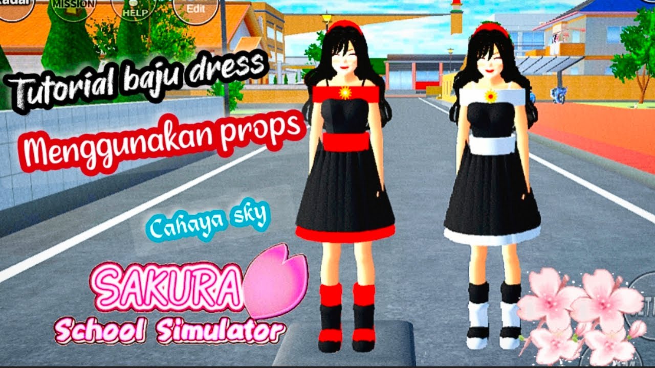 TUTORIAL BAJU BARU # BAJU DRESS TERBARU DARI PROPS # sakura school ...