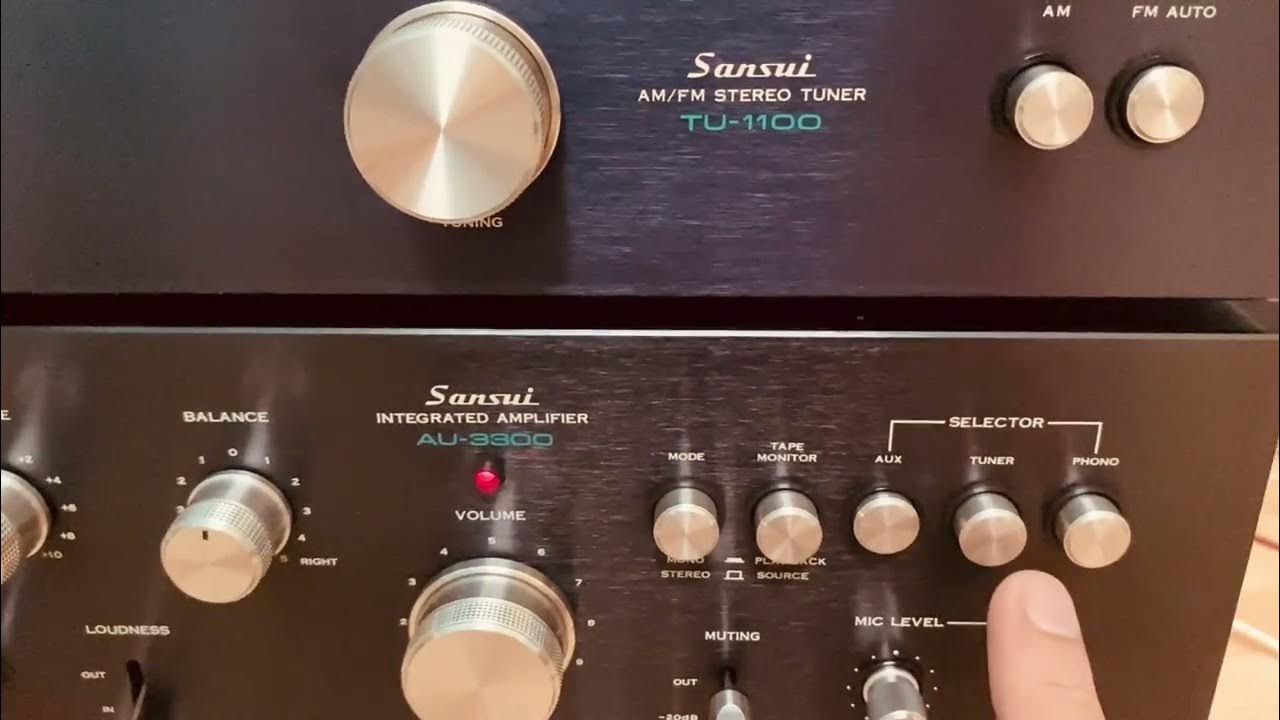 💎 đẹp và zin: ampli sansui AU-3300 + tuner sansui TU-1100. Trị loa cổ, Chất âm hay. Lh ...