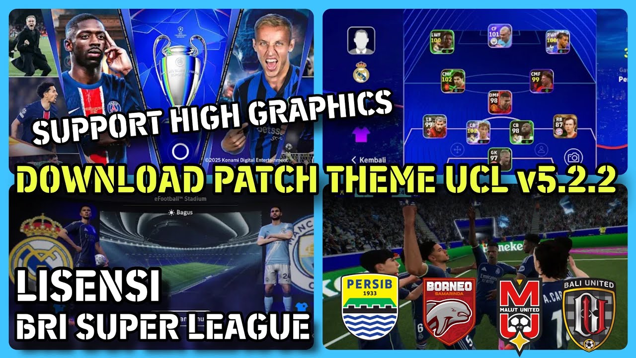 CARA DOWNLOAD PATCH THEME UCL V5.2.2 IDSPHONE 🔥 FULL LISENSI BRI LIGA 1 ...