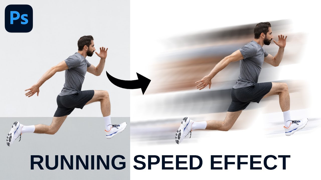 How to Create a Running Speed Effect in Photoshop Tutorial - YouTube