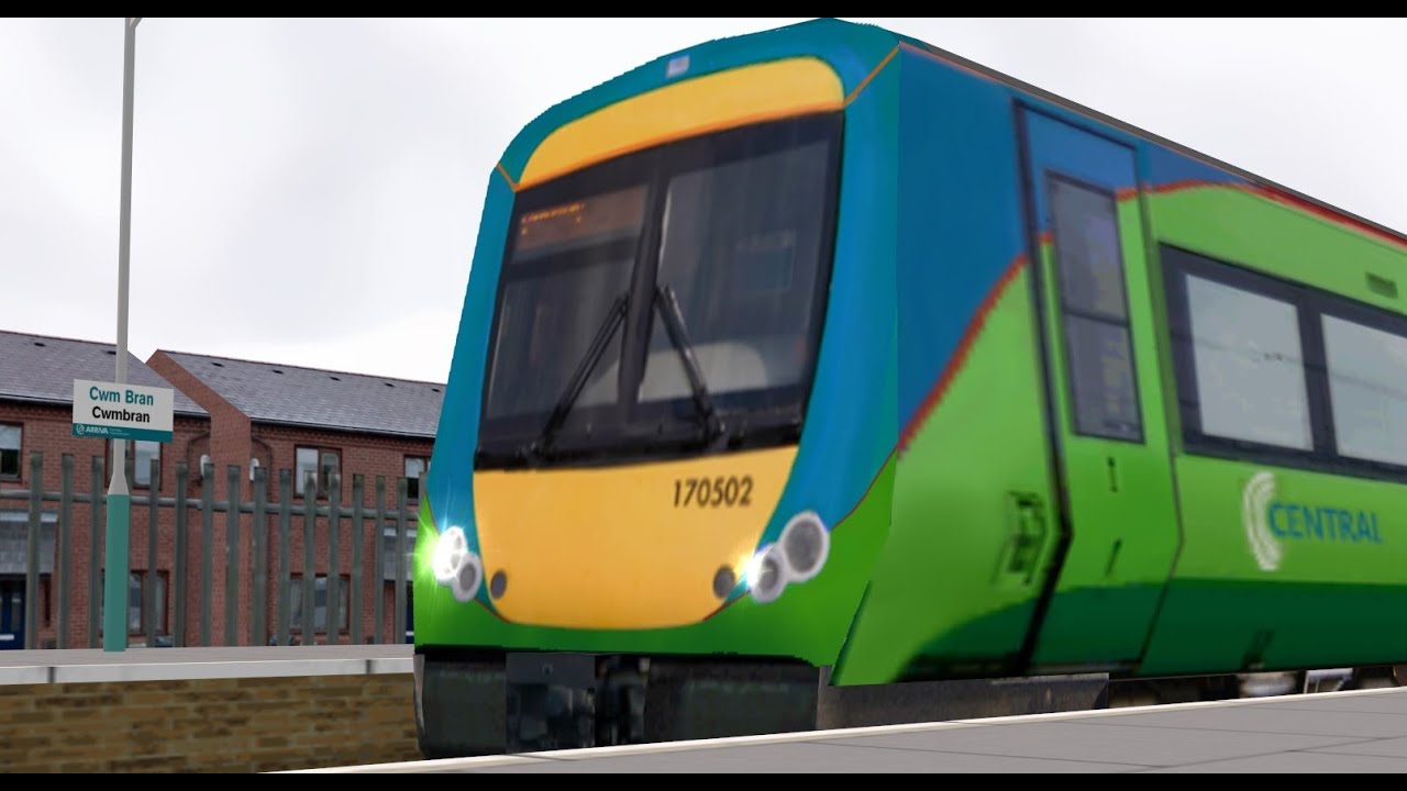 Class 170 departs Cwmbran (OpenBVE) - YouTube