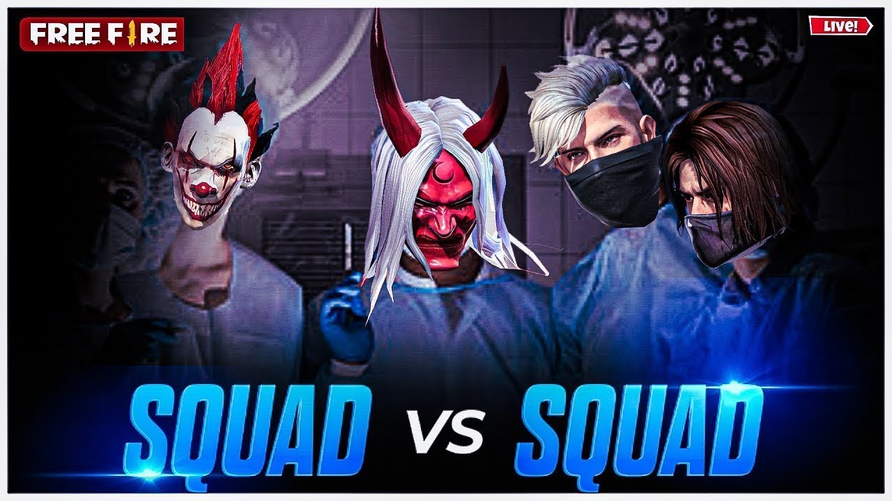 Squad vs Squad 4 *4 💥Telugu Free Fire Live⚡ #freefiretelugu - YouTube