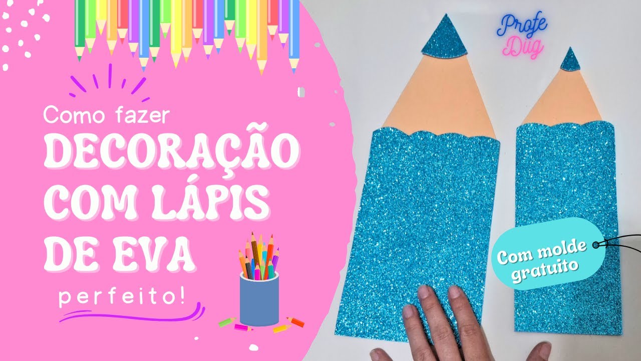 Decoração Encantadora com Lápis de EVA: Tamanhos Perfeitos para Salas ...
