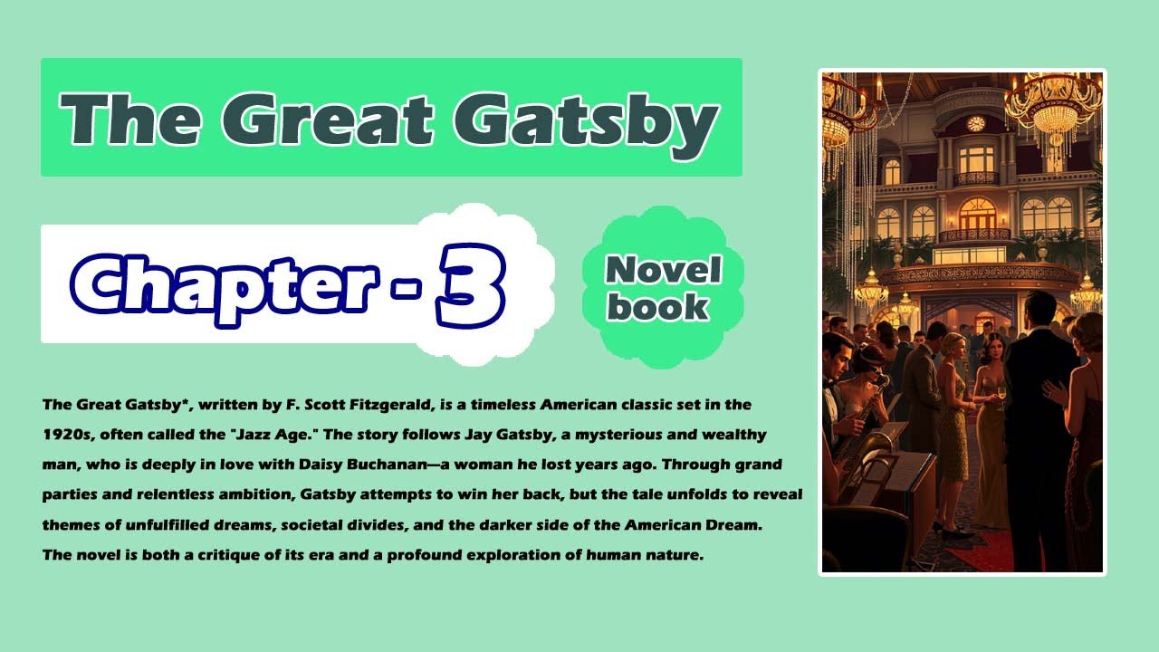The Great Gatsby | Chapter Three | @PodLex-English - YouTube