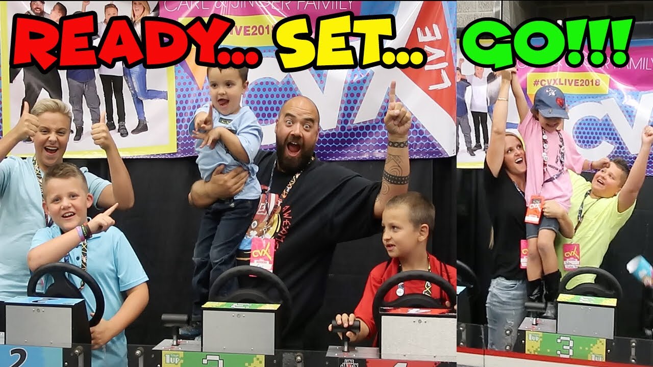 TAKING OVER the RACE TRACK with Carl and Jinger Family! - YouTube