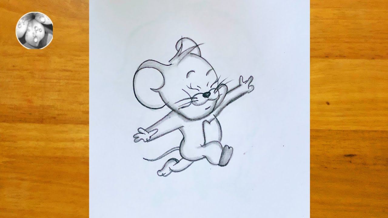How to draw easy dancing jerry cartoon drawing / step by step || Easy ...