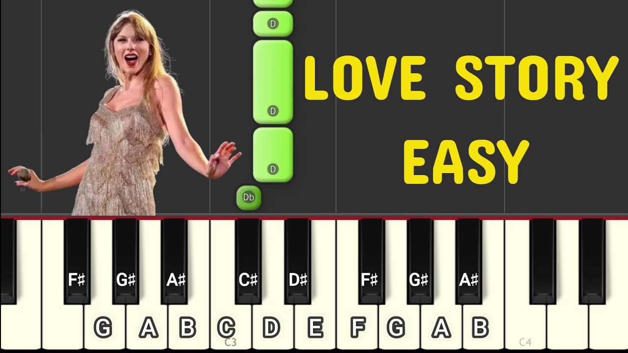 Taylor Swift - Love Story | Beginner Piano Tutorial | Right Hand - YouTube