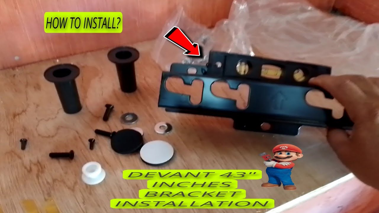 LED TV DEVANT 43" INCHES BRACKET INSTALLATION - YouTube