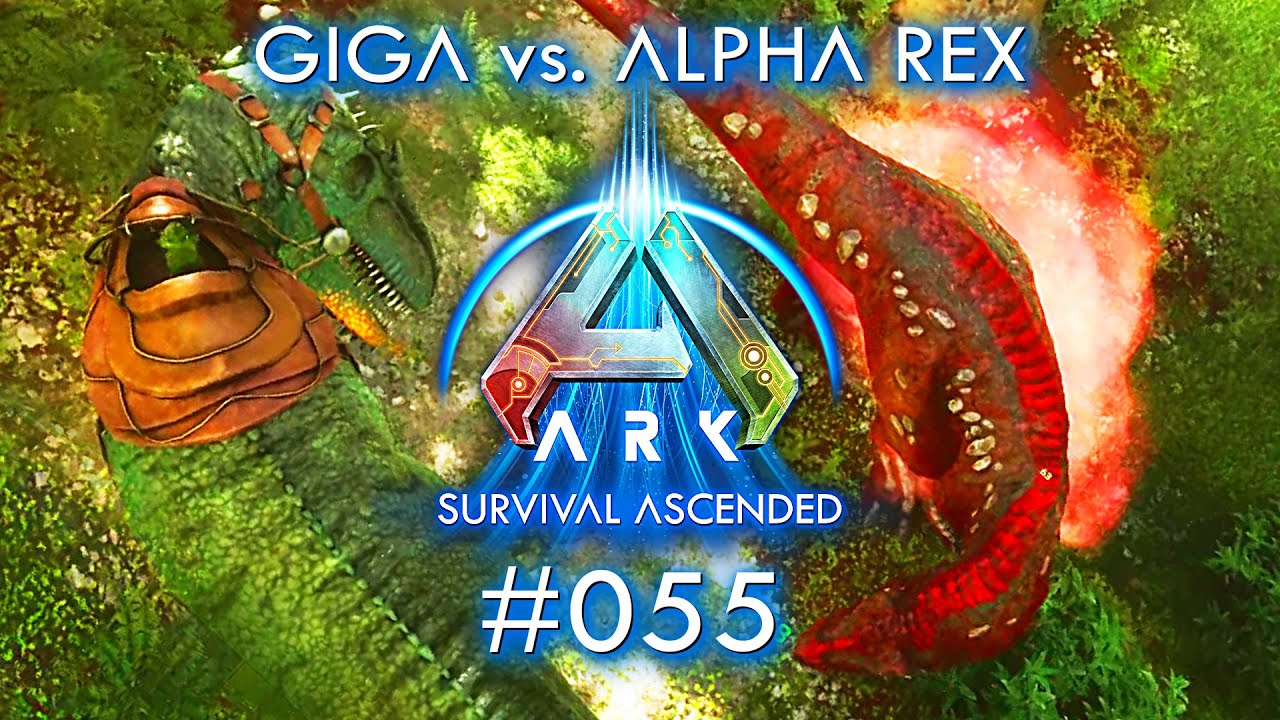 Ark: Survival Ascended Giga vs Alpha Rex ASA deutsch gameplay - YouTube