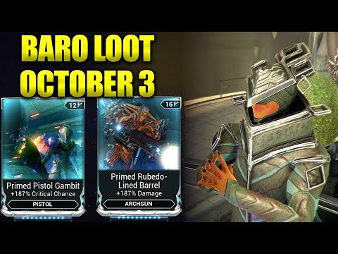 Archgun Primed Mod! Warframe Baro Ki'Teer October 3!