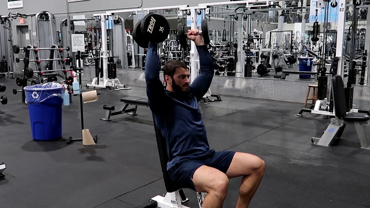 Seated Dumbbell Overhead Press - Neutral-Grip - YouTube