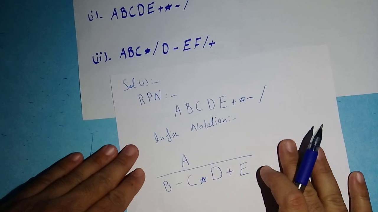 Convert RPN into Infix notation (Urdu/Hindi Version) - YouTube