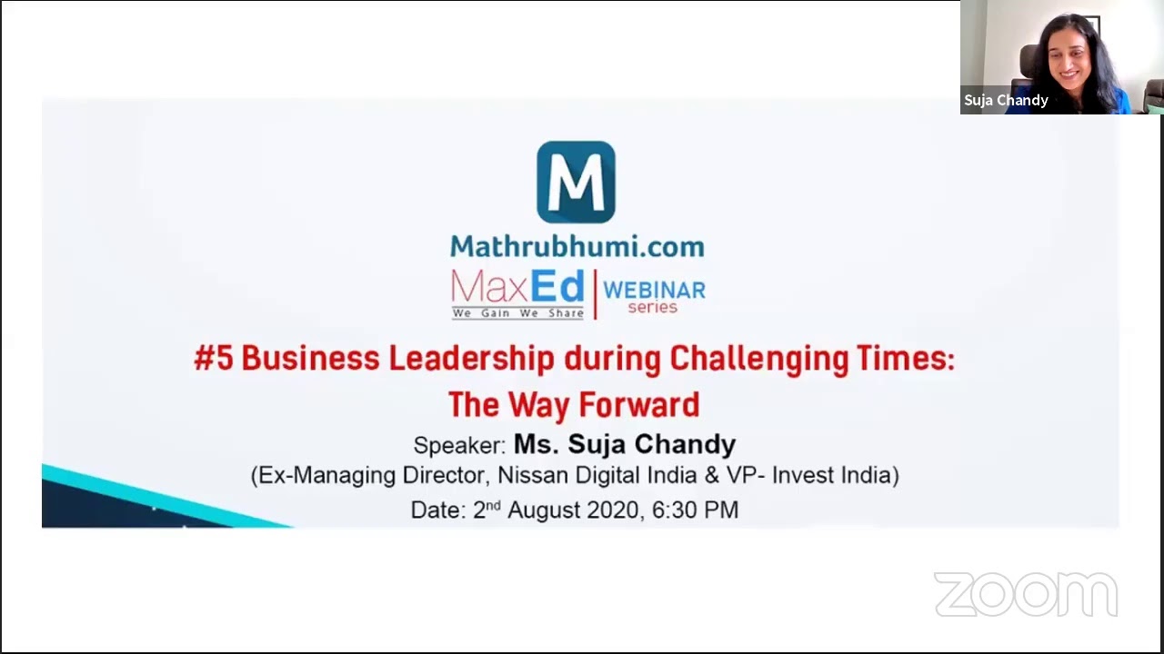 #Talk-5 Business Leadership during Challenging Times: The Way Forward ...