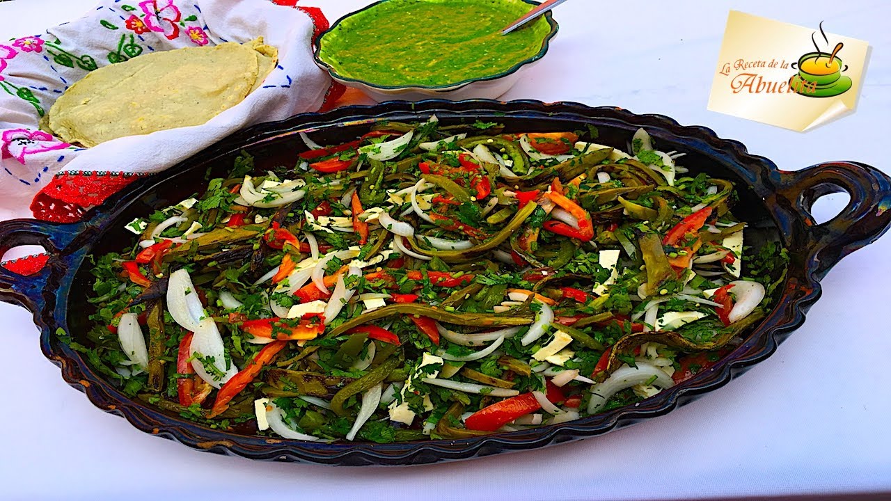 Receta de Ensalada de nopales asada - Recetas sin grasa 🥗 - YouTube